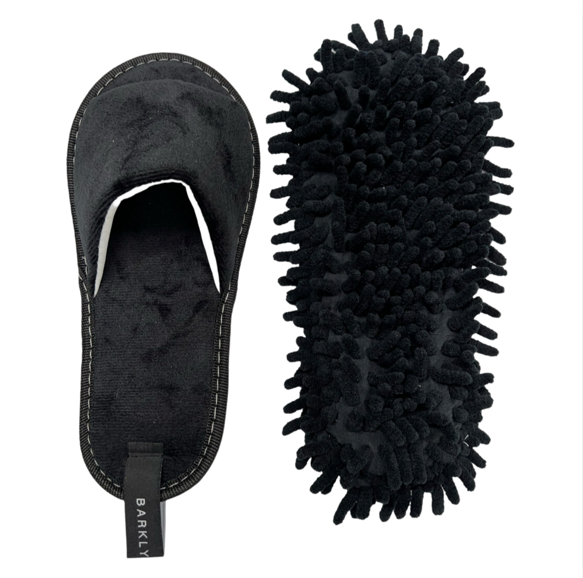 Black Microfibre Mop Slippers – BARKLY BASICS