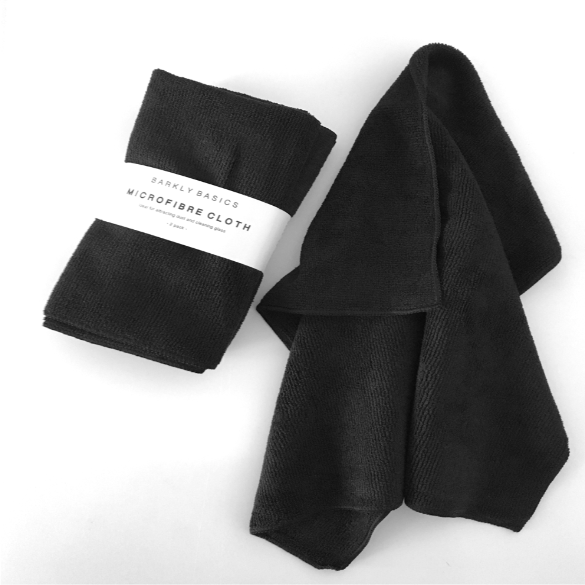 Black Microfibre Cloth - 2 pack – BARKLY BASICS