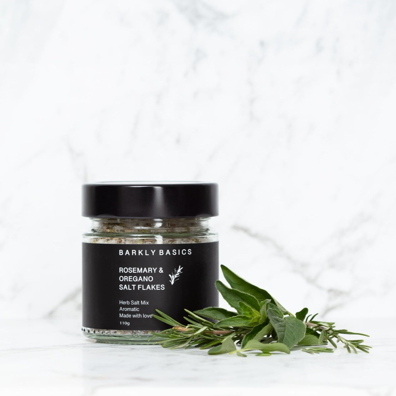Gourmet Rosemary & Oregano Salt Flakes – BARKLY BASICS